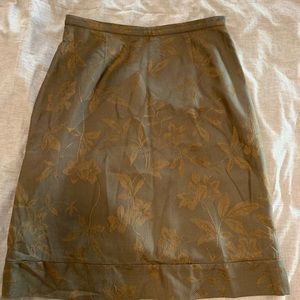 Banana Republic | Skirts | Banana Republic Green Floral Silk Pencil ...